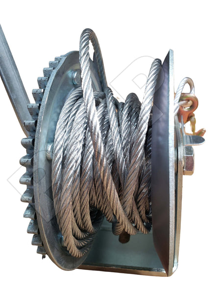 3500 lbs Cable Hand Winch – Zinc-Plated Steel, 33 ft Cable – Best Metal ...